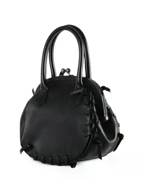 Y’s Leather Lace-up Tote Bag