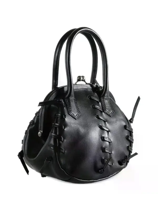 Y’s Leather Lace-up Tote Bag