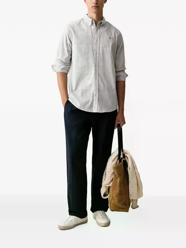 Scotch & Soda Otis Herringbone-pattern Straight-leg Trousers