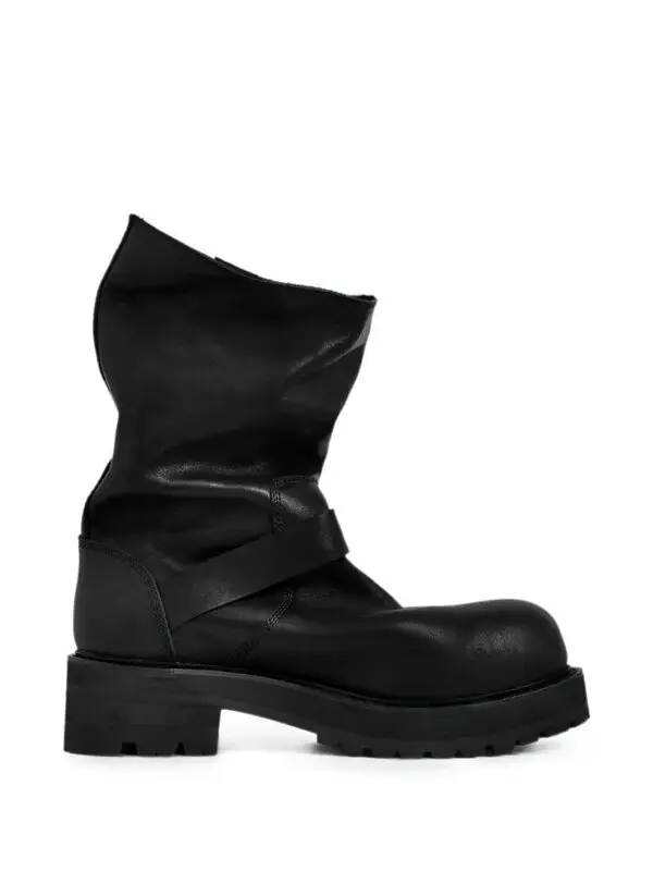 FILTH Buckled Leather Boots