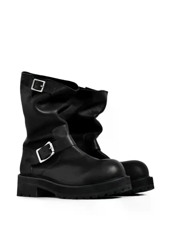 FILTH Buckled Leather Boots