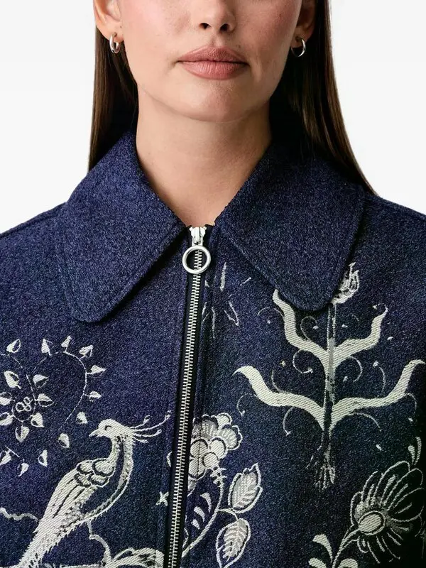 Scotch & Soda X Royal Delft Graphic-jacquard Zip-up Jacket