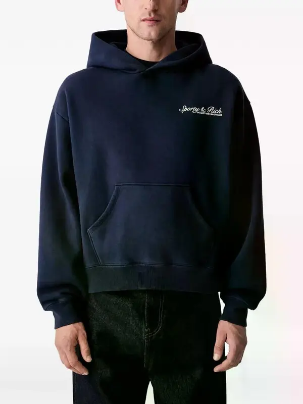 SPORTY & RICH Logo-embroidered Hoodie