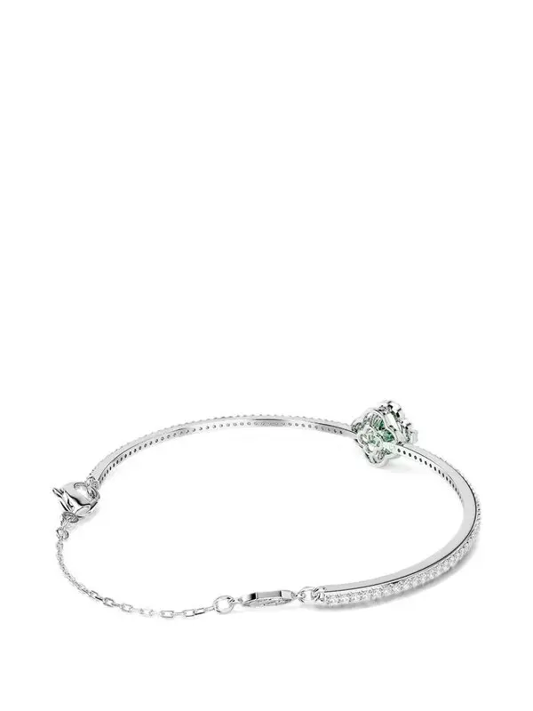 SWAROVSKI Una Angelica Crystal-embellished Floral-motif Bracelet - Silver
