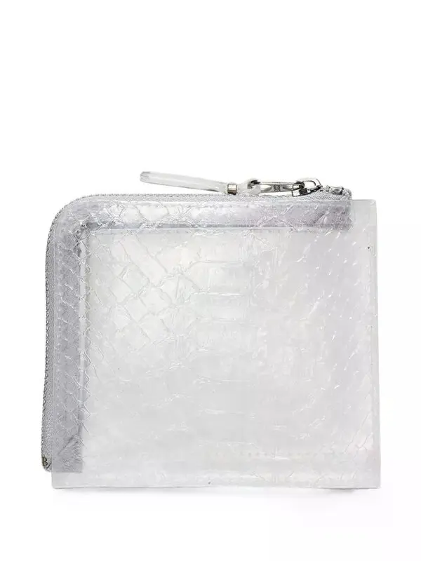 Comme Des Garçons Snake-effect Transparent Wallet