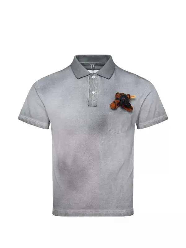 DOUBLET Gas Mask Bear Polo Shirt - Grey