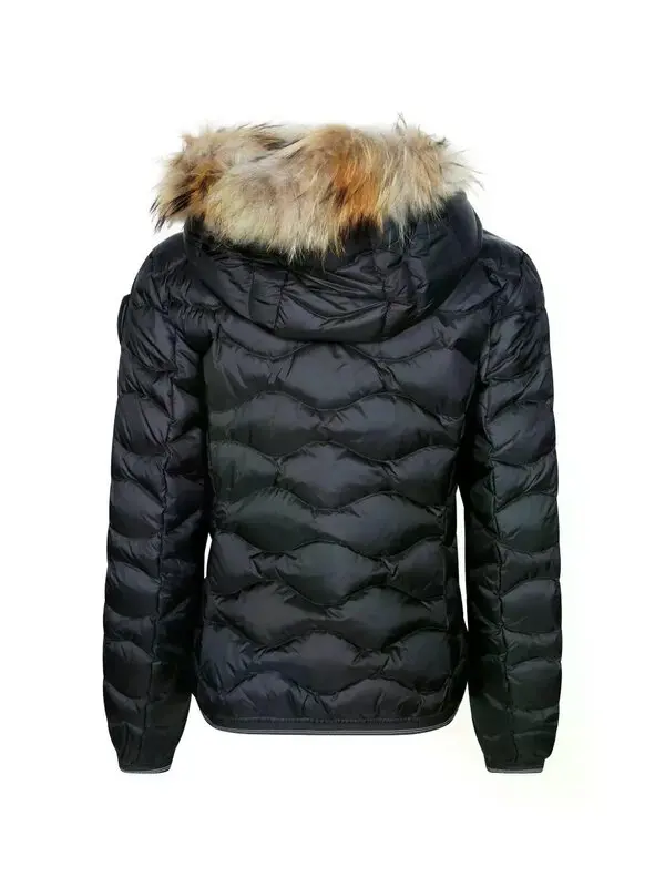 BLAUER. Fur-trim Hooded Quilted Coat