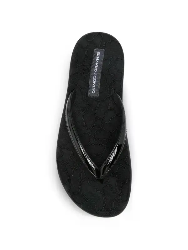 Ermanno Scervino Lace-detail Flat Sandals