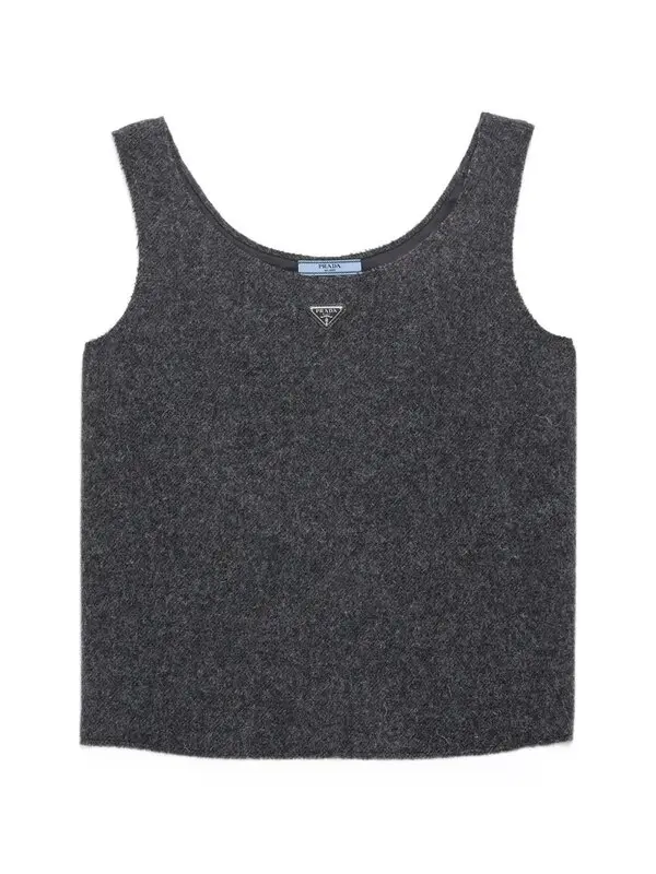 Prada Shetland Wool Top - Grey