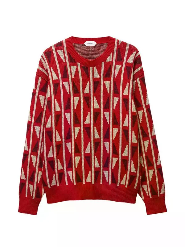 Versace Jacquard Wool & Cashmere Knit Jumper