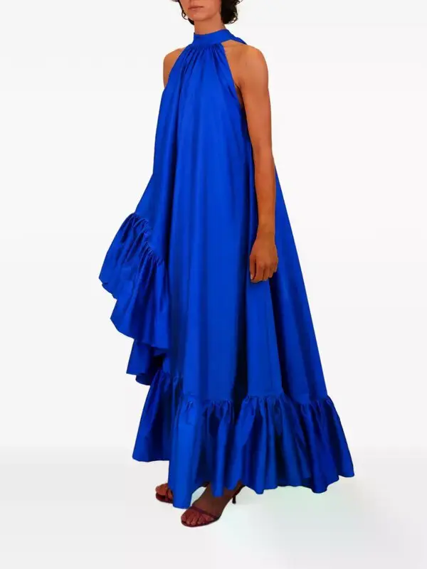 Azeeza Taffeta Halterneck Maxi Dress