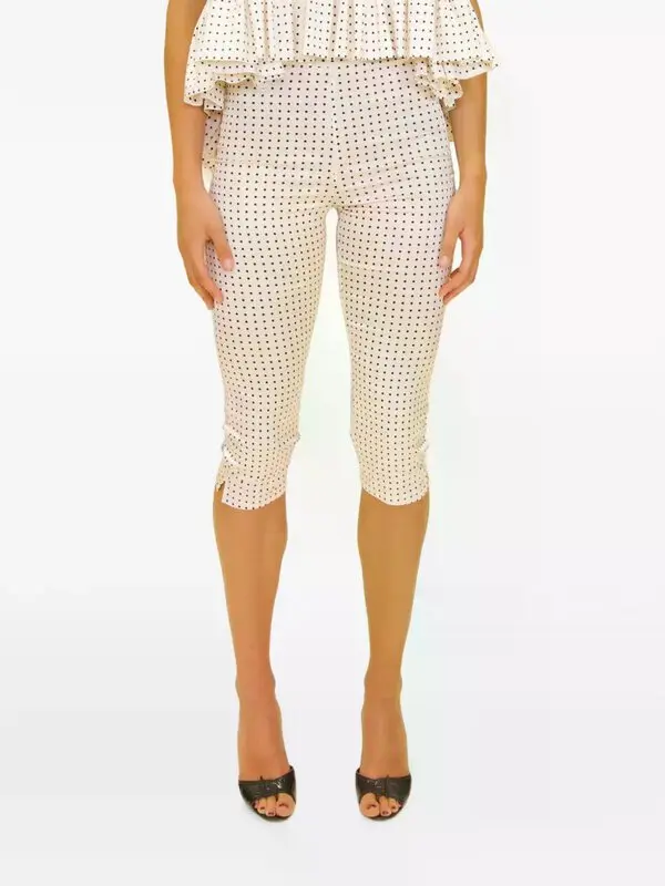 Azeeza Polka-dot Cropped Trousers