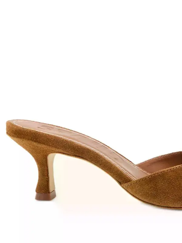 Staud Suede Kitten-heel Mules