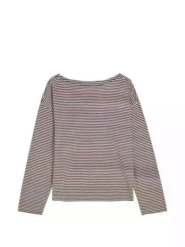 Eileen Fisher Striped Long-sleeve T-shirt - Brown