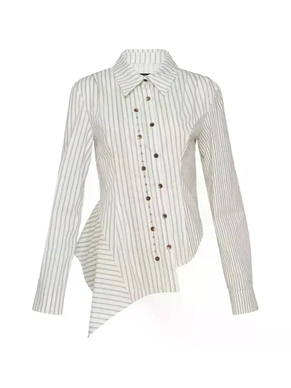 Andersson Bell Asymmetric Studded Stripe Shirt