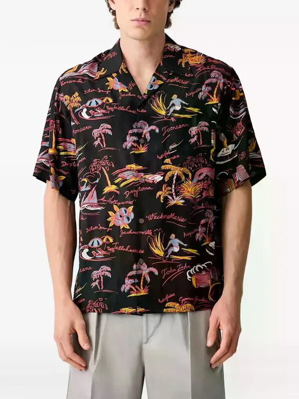 WACKO MARIA Graphic-print Short-sleeve Shirt