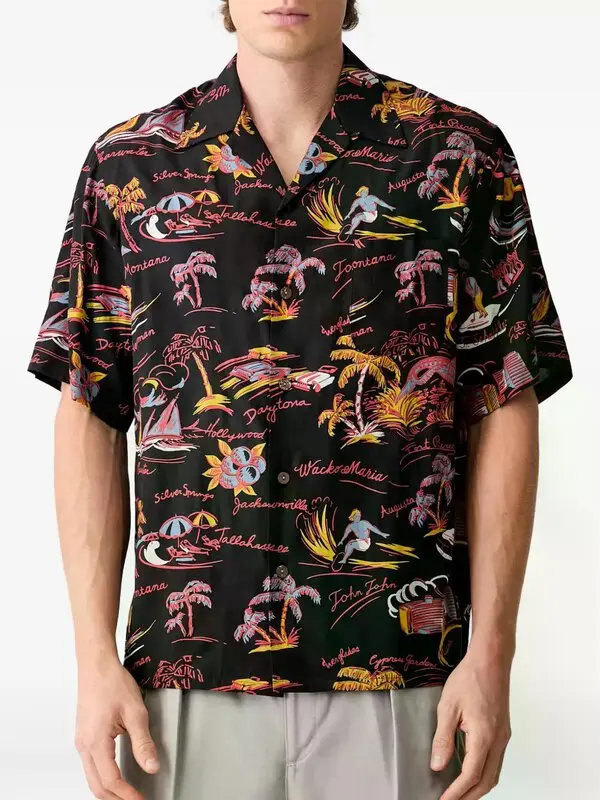 WACKO MARIA Graphic-print Short-sleeve Shirt