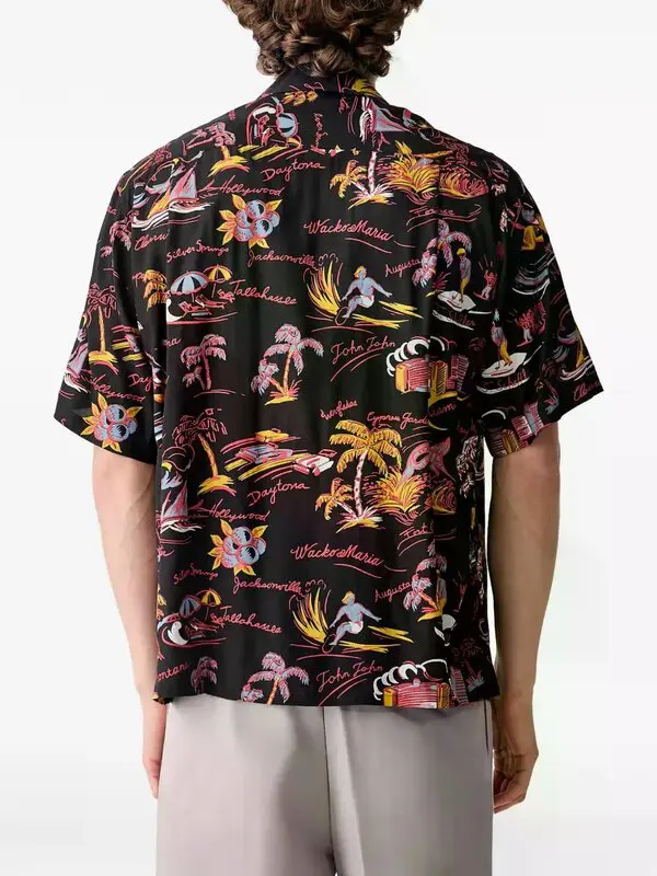 WACKO MARIA Graphic-print Short-sleeve Shirt