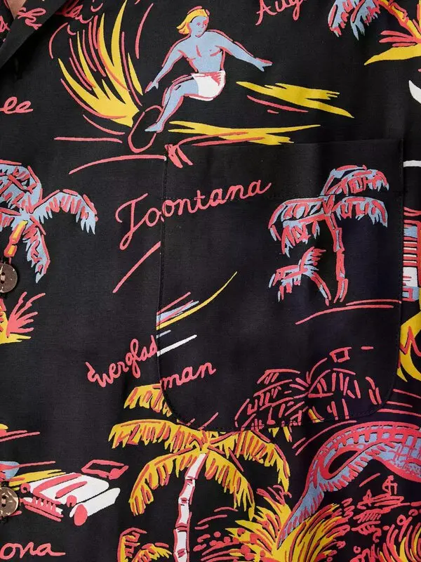 WACKO MARIA Graphic-print Short-sleeve Shirt