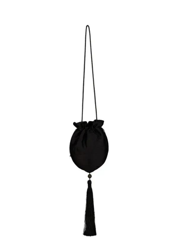 Le Sundial Shantung Tassel Shoulder Bag
