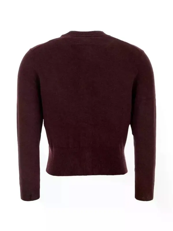 MARANT ETOILE Newton Logo-intarsia Cardigan - Red