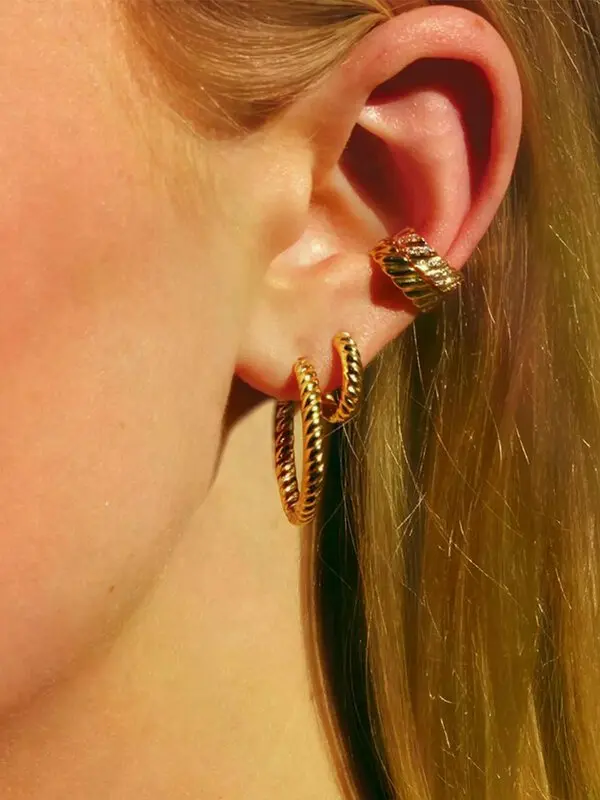 ANITA KO Braided Ear Cuff - Pink