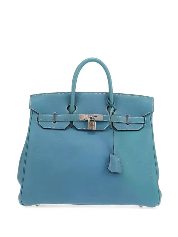 Hermès 2002 32 Haut À Courroies Tote Bag - Blue