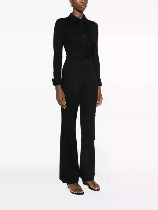 Diane Von Furstenberg Michele Wrap-front Long-sleeve Jumpsuit