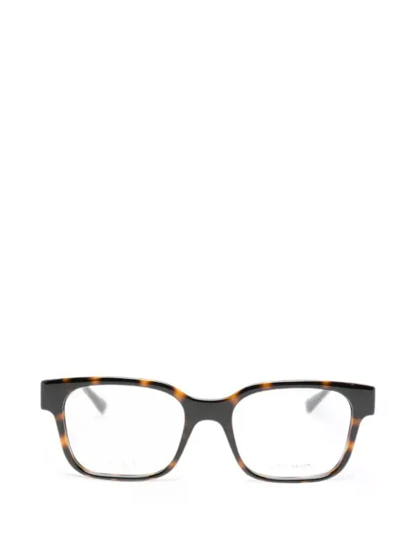 Gucci Tortoiseshell-effect Rectangle-frame Glasses - Brown