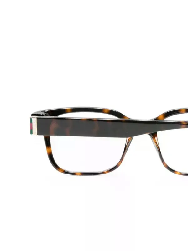 Gucci Tortoiseshell-effect Rectangle-frame Glasses