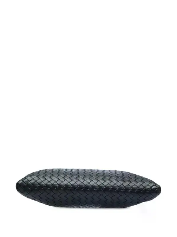Bottega Veneta Intrecciato Nappa Flat Crossbody Messenger Bag - Black
