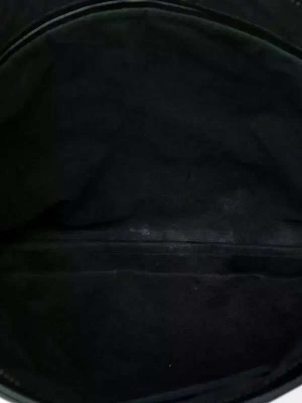 Bottega Veneta Intrecciato Nappa Flat Crossbody Messenger Bag - Black