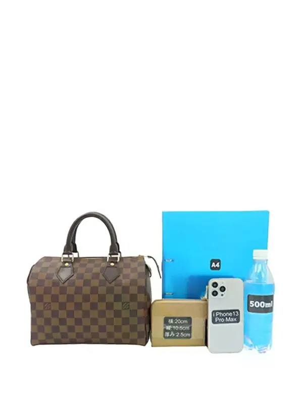 LOUIS VUITTON Damier Ebene Speedy Boston Bag - Brown