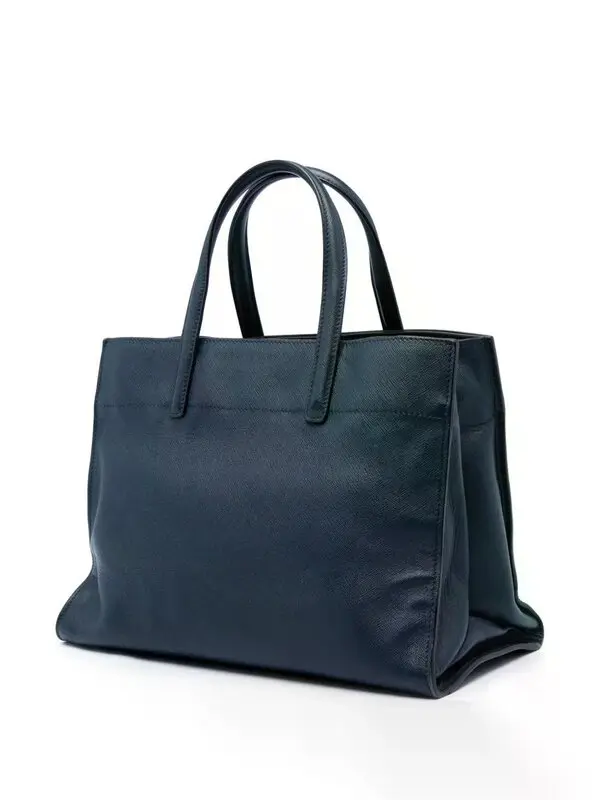 Prada Saffiano Soft Triple Pocket Tote Satchel