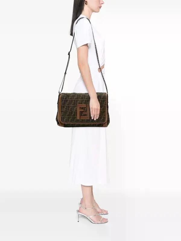 Fendi Zucca Canvas Ff Messenger Bag