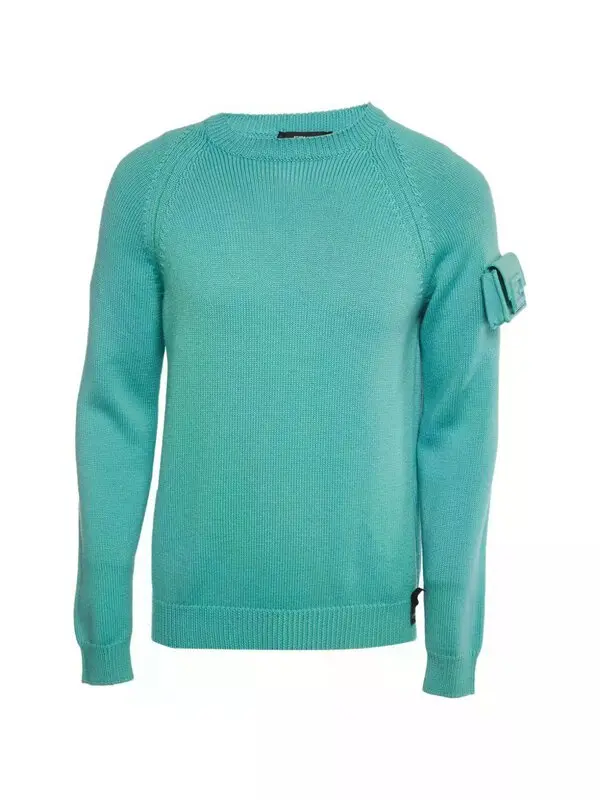 Fendi Wool Baguette Pocket Crew Neck Sweater