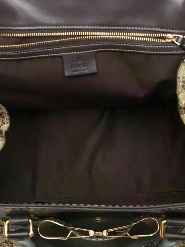 Gucci Gg Canvas And Leather Dialux Queen Tote Bag - Neutrals