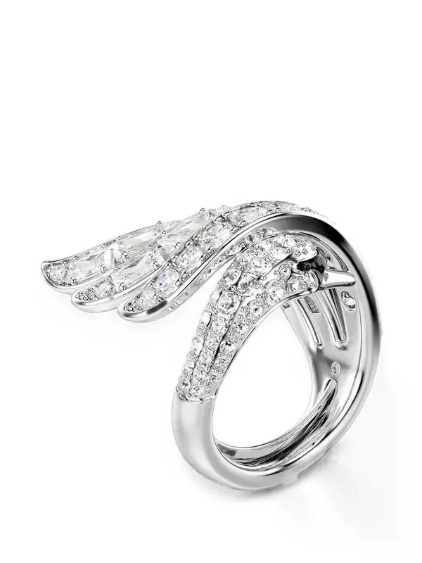 SWAROVSKI Crystal-embellished Swan Wrap Ring - Silver