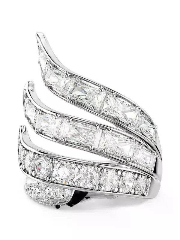 SWAROVSKI Anel The Viena Swan Crystal-embellished Rings - Silver