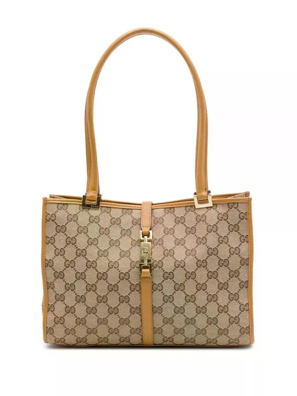 Gucci Gg Canvas Jackie Tote Bag - Neutrals