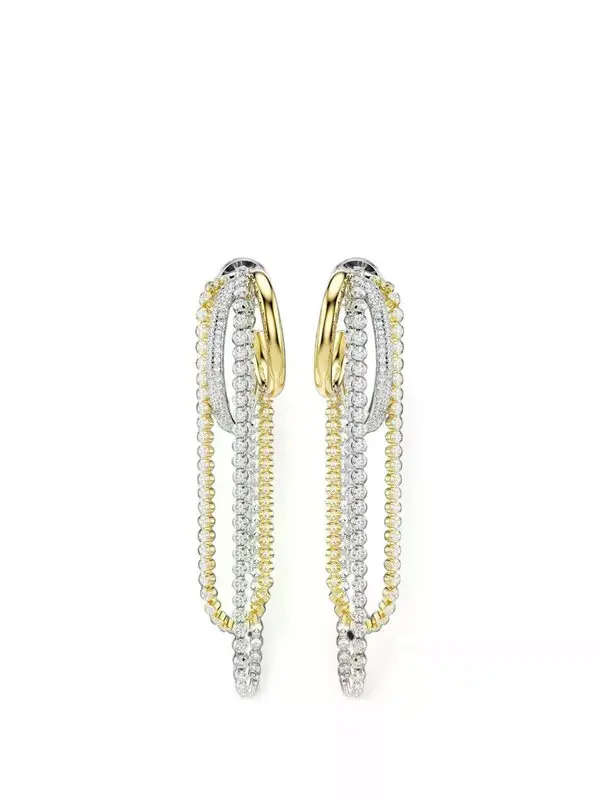 SWAROVSKI Hyperbola Draped Hoop Earrings - Silver