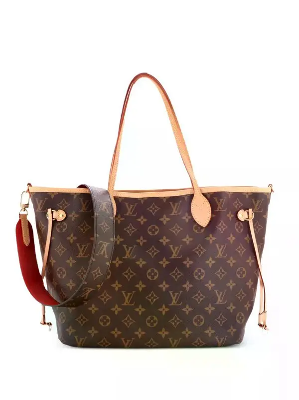 LOUIS VUITTON Neverfull Bandouliere Inside Out Monogram Canvas And Textile Mm Tote Bag
