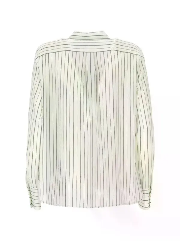 Max Mara Striped Silk Shirt - Neutrals