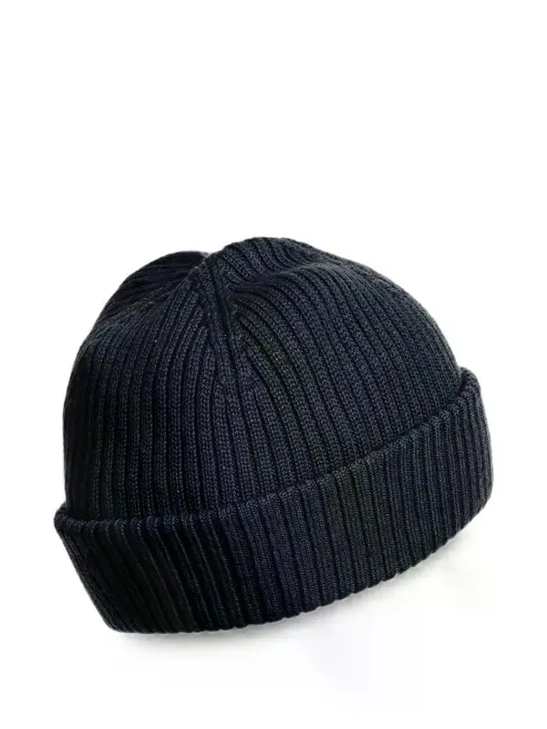 PARAJUMPERS Logo-patch Ribbed-knit Beanie Hat