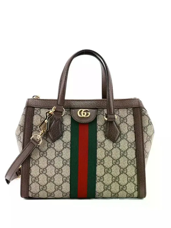 Gucci Ophidia Top Handle Gg Coated Canvas Small Tote Bag