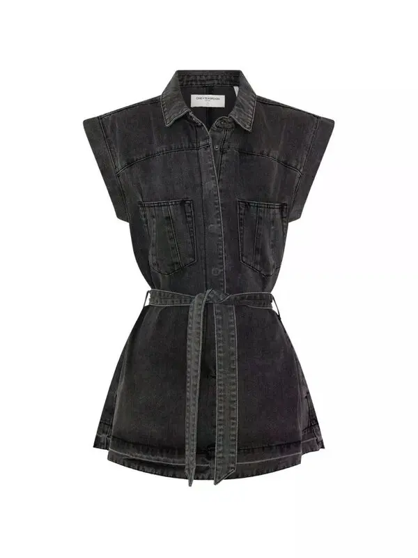 ONETEASPOON Rogue Belted Denim Dress - Black