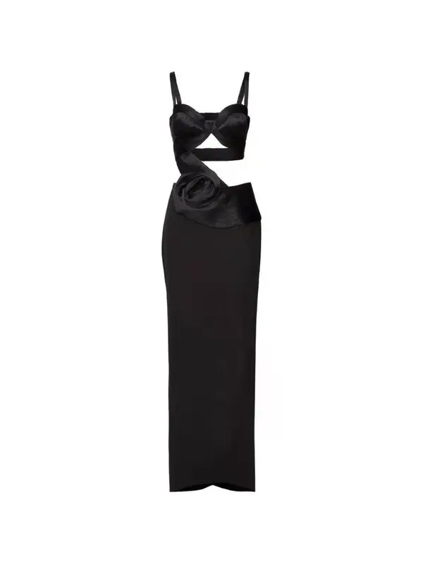 NORINA ST Feyla Cut-out Rosette Maxi Dress