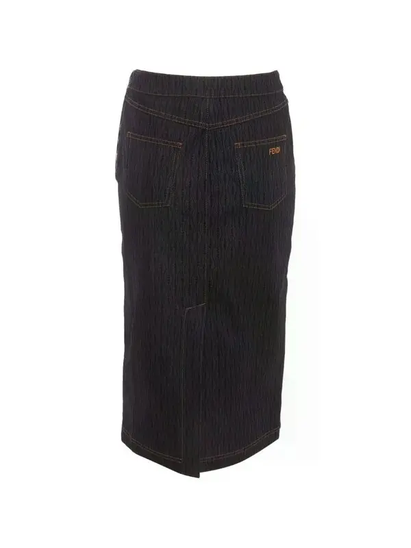Fendi Jacquard Pencil Midi Skirt