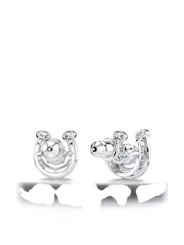 SWAROVSKI Symbolica Crystal-embellished Horseshoe Earrings - Silver