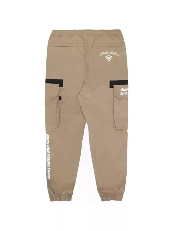 AAPE BY *A BATHING APE Moonface Logo-patch Cargo Track Pants
